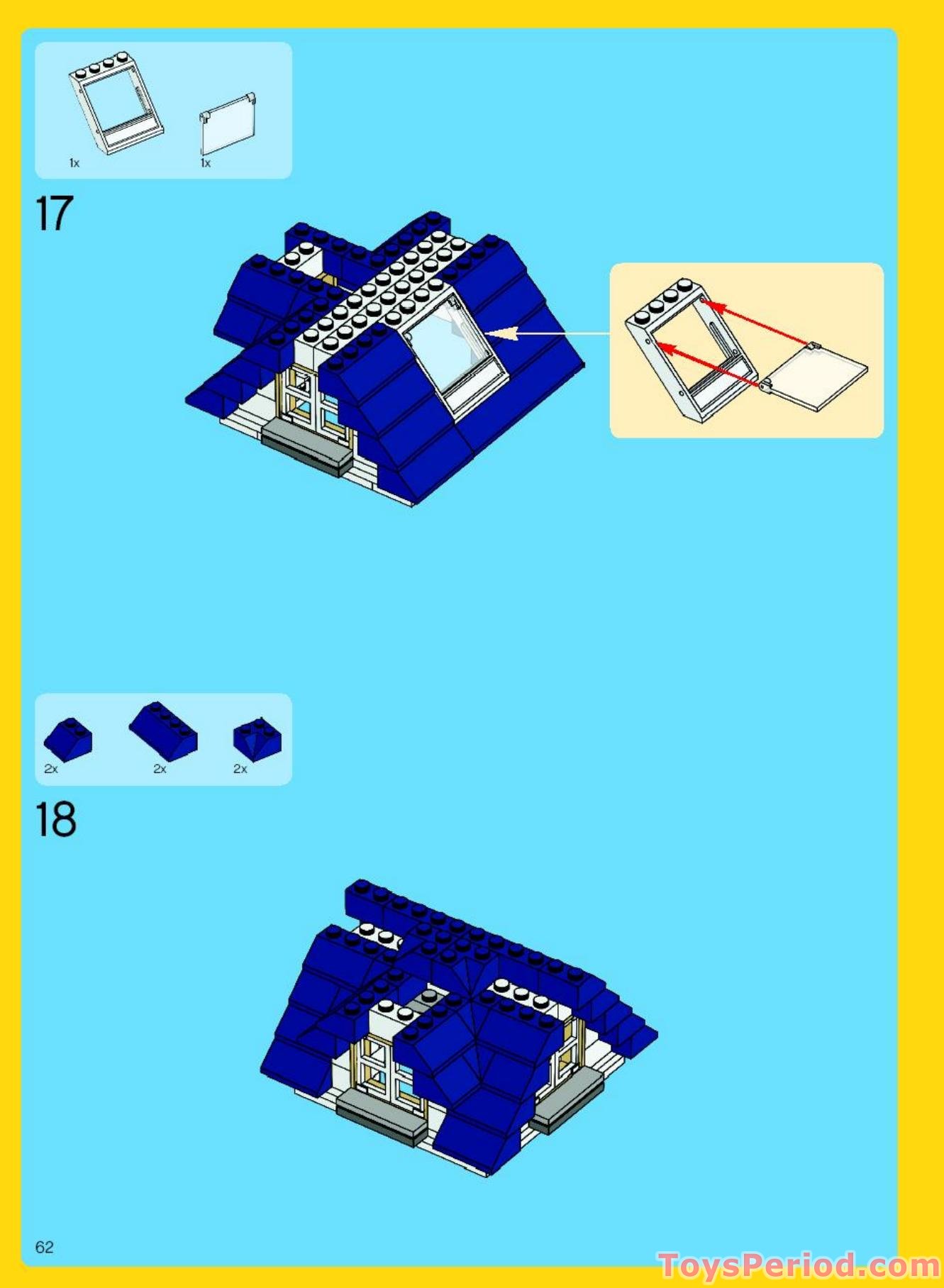 LEGO 5891 Apple Tree House Instructions and Parts List