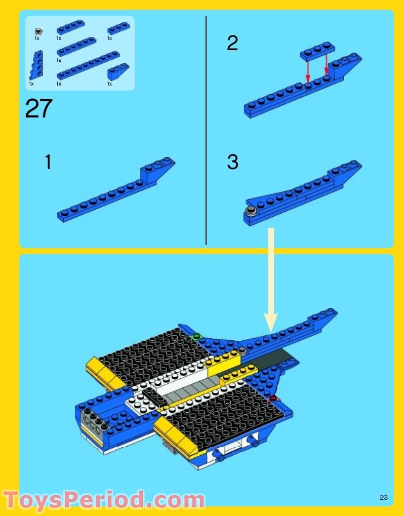 LEGO 31011 Aviation Adventures Instructions and Parts List
