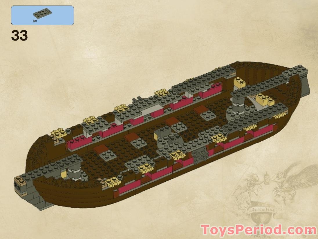 LEGO 4195 Queen Anne's Revenge Instructions and Parts List