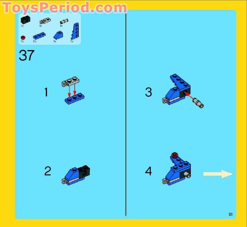 LEGO 4995 Cargo Copter Instructions and Parts List
