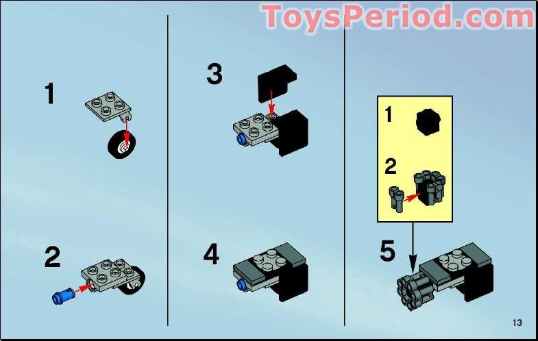 LEGO 7779 The Batman Dragster: Catwoman Pursuit Instructions and Parts List