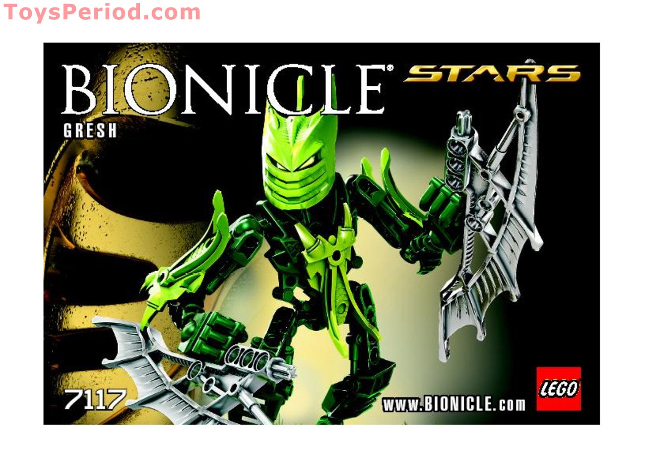 LEGO 7117 Bionicle Stars - Gresh Instructions and Parts List