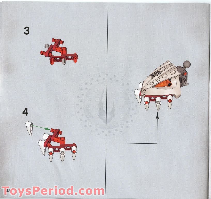 LEGO 8764 Vezon and Fenrakk Instructions and Parts List
