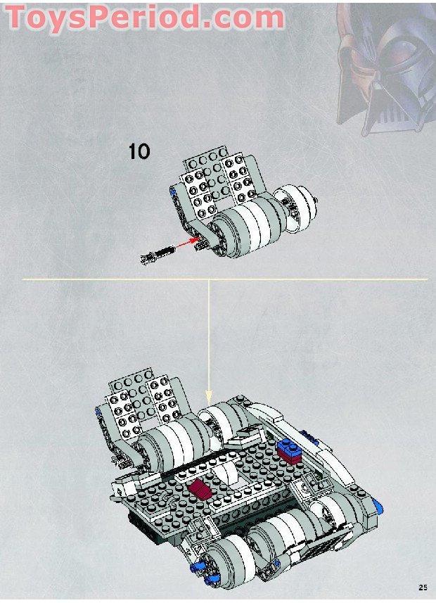 LEGO 8019 Republic Attack Shuttle Instructions and Parts List