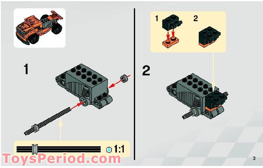 LEGO 8162 Race Rig Instructions and Parts List
