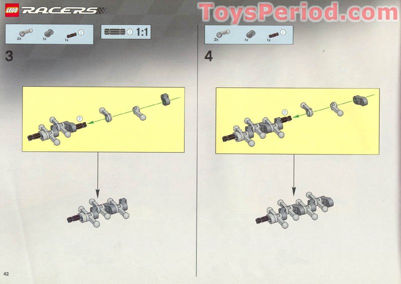 LEGO 8386 Ferrari F1 Racer 1:10 Instructions and Parts List
