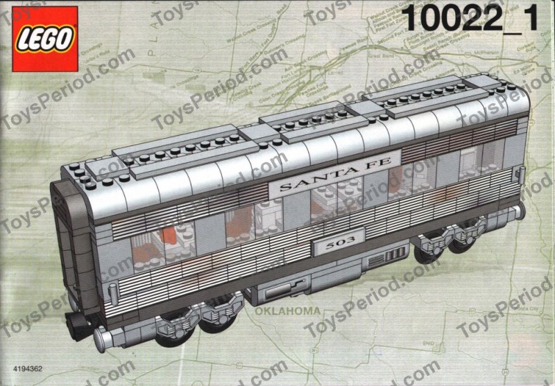 LEGO 10022 Santa Fe Car Set II (Builds One Dining, Observation, or ...