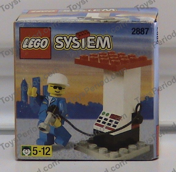 LEGO 2887 Gas Station Attendant and Pump Instructions and Parts List