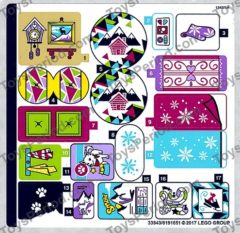 LEGO Sets with Part 41323stk01 Sticker Sheet for Set 41323 - (33843/ ...