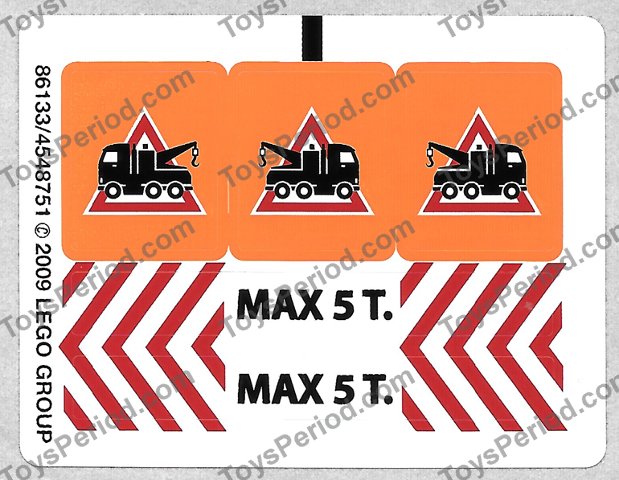 LEGO Sets with Part 7638stk01 Sticker Sheet for Set 7638 - (86133/4548751)