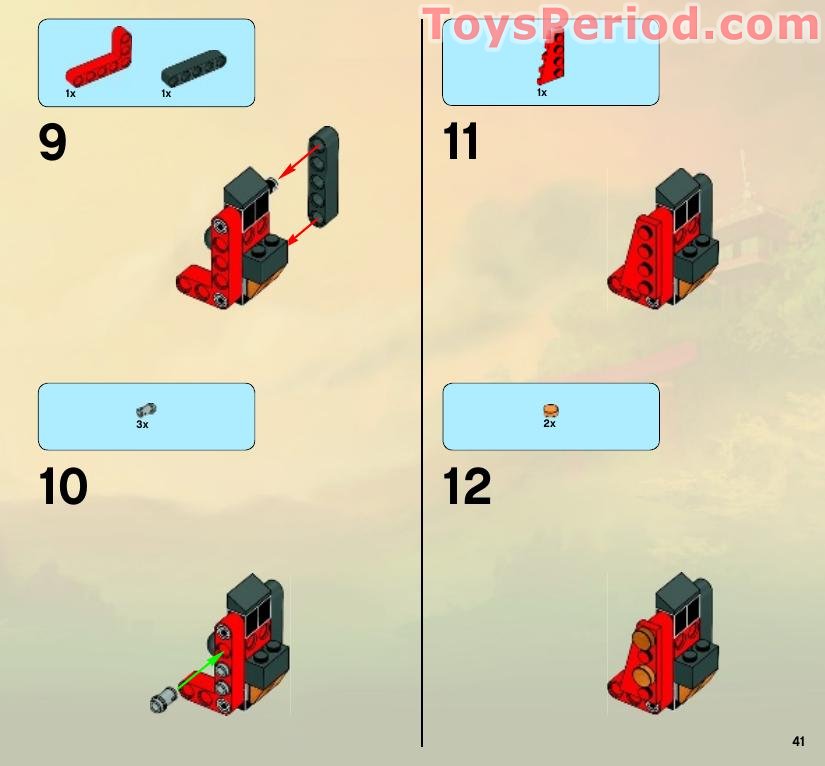 LEGO 9448 Samurai Mech Instructions and Parts List