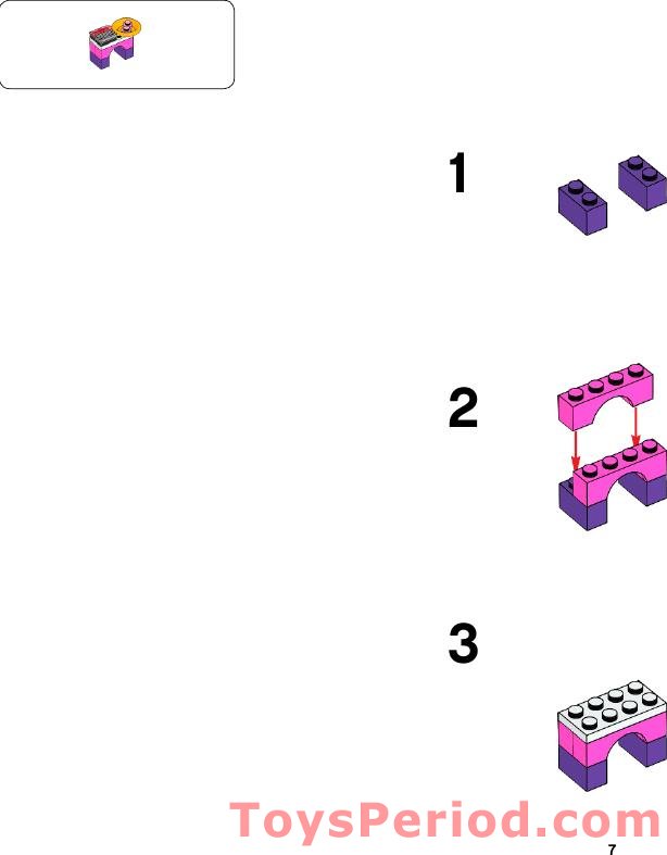 LEGO 4625 LEGO Pink Brick Box Instructions and Parts List