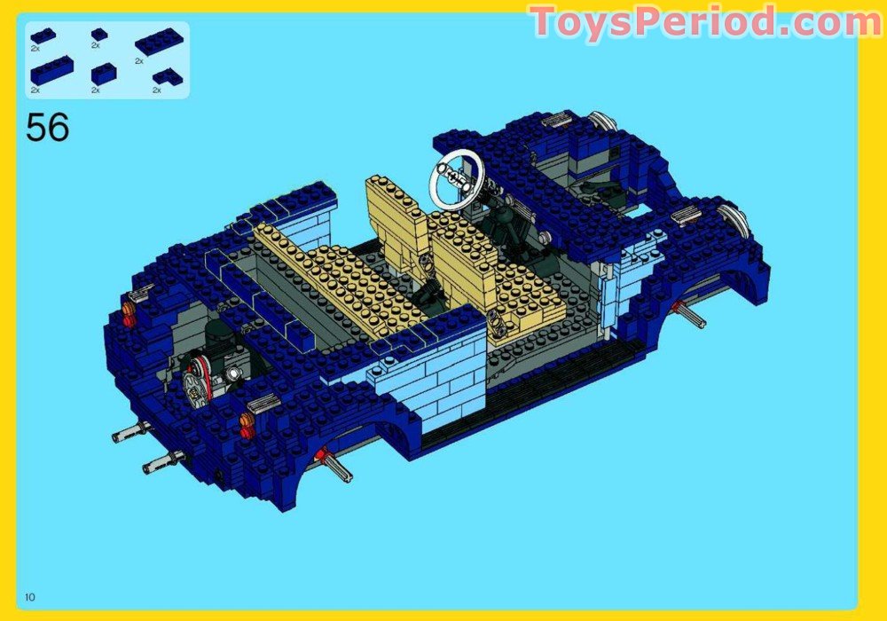 LEGO 10187 Volkswagen Beetle (VW Beetle) Instructions and Parts List