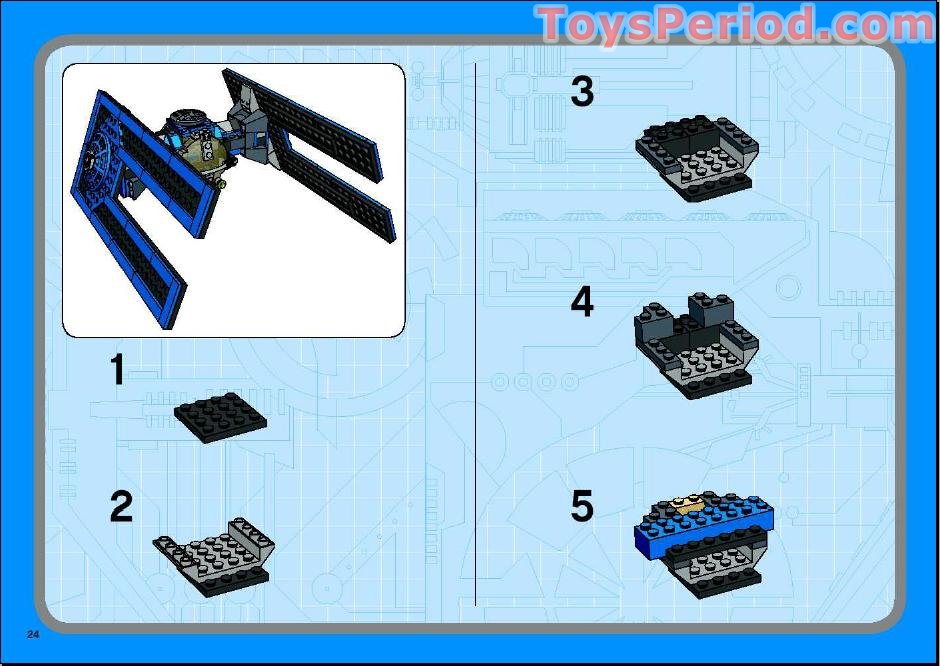 LEGO 10131 TIE Collection Instructions and Parts List
