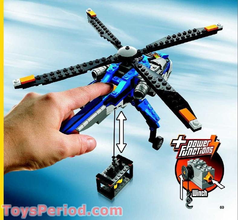 LEGO 4995 Cargo Copter Instructions and Parts List