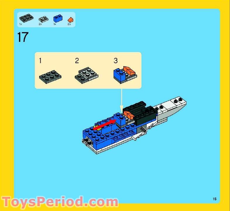LEGO 4995 Cargo Copter Instructions and Parts List
