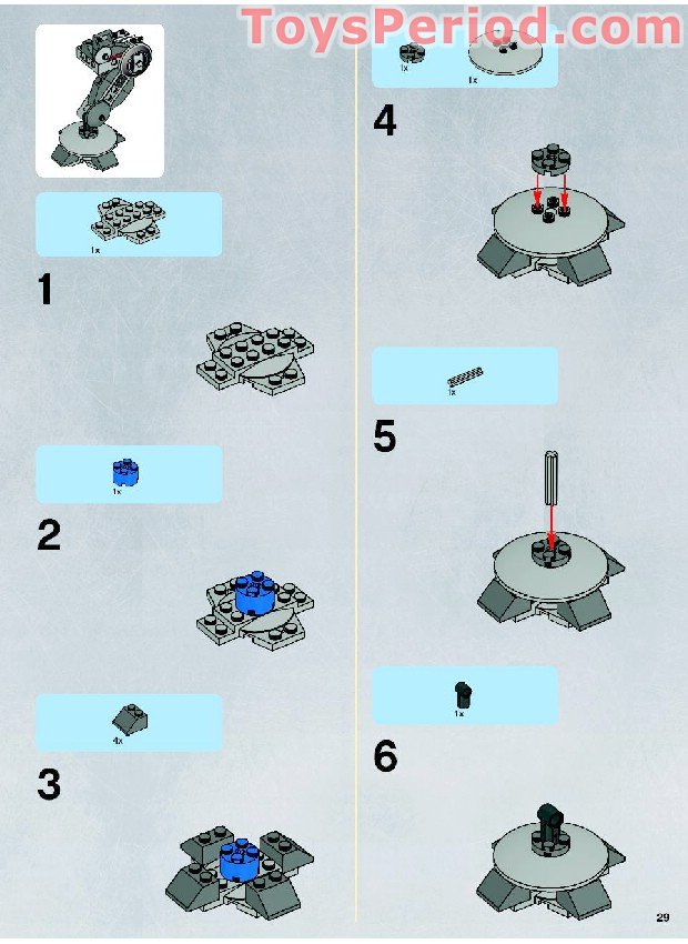 LEGO 7675 AT-TE Walker Instructions and Parts List