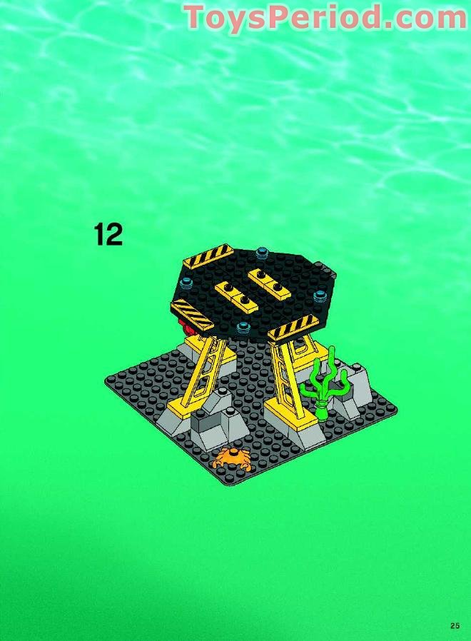 LEGO 7775 Aquabase Invasion Instructions and Parts List