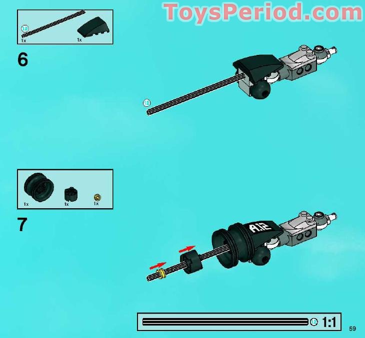 LEGO 8106 Aero Booster Instructions and Parts List