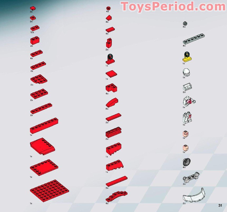 LEGO 8159 Racerxand Taejo Togokahn Instructions and Parts List