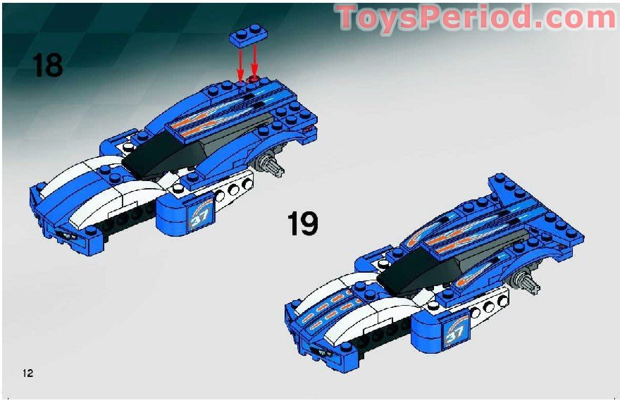 LEGO 8163 Blue Sprinter Instructions and Parts List