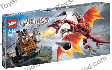 LEGO 7017 Viking Catapult Versus Nidhogg Dragon Instructions and Parts List