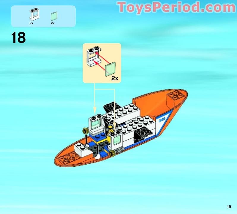 LEGO 60015 Coast Guard Plane Instructions and Parts List