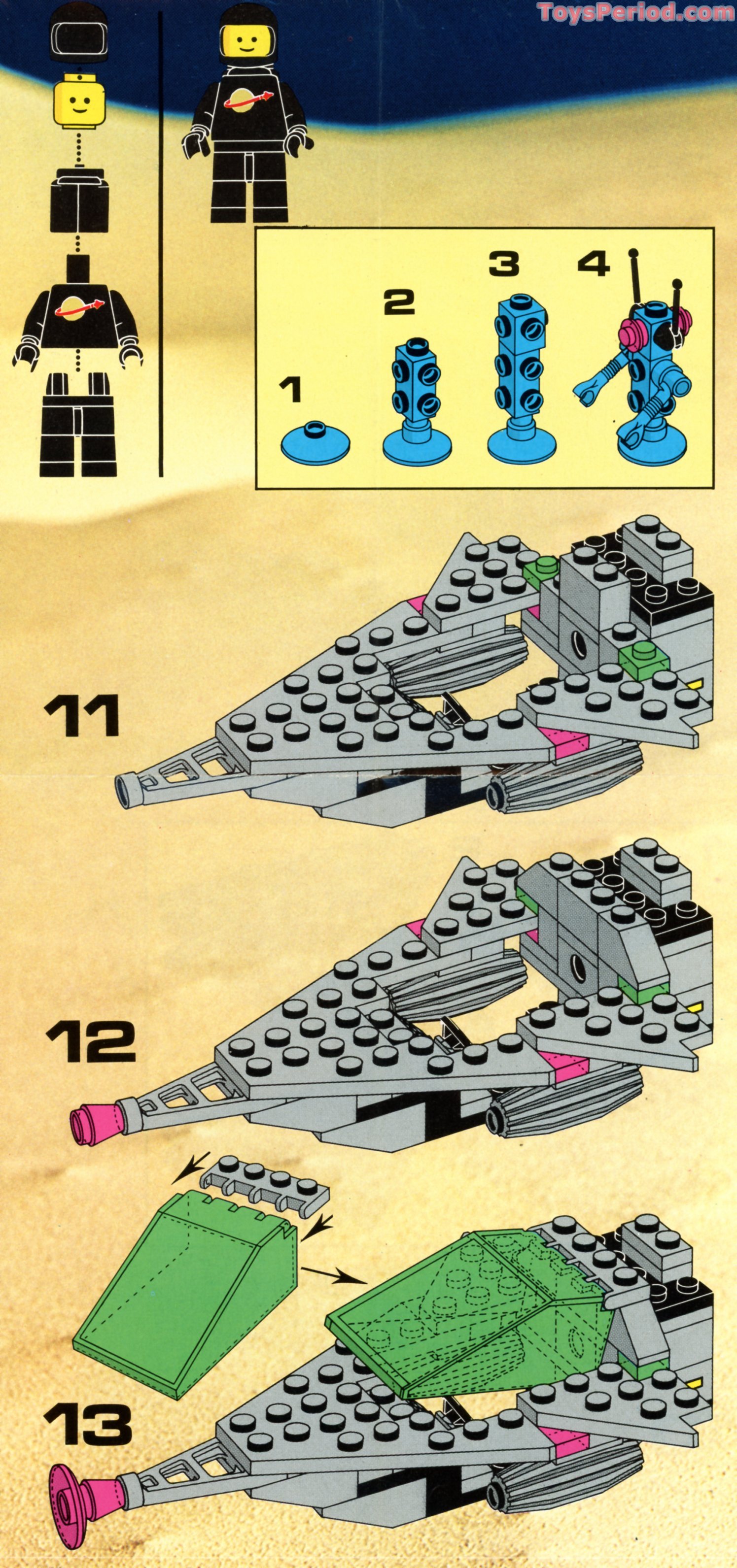 LEGO 6891 Gamma-V Laser Craft Instructions and Parts List