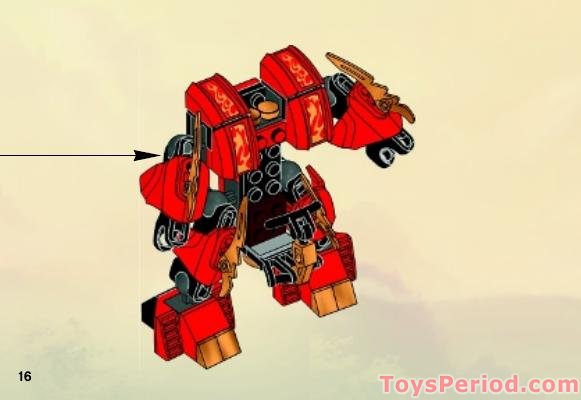 LEGO 70500 Kai's Fire Mech Instructions and Parts List