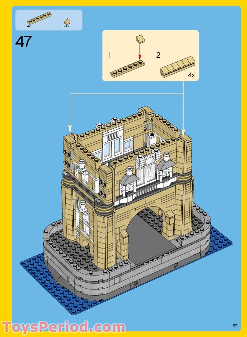 LEGO 10214 Tower Bridge Instructions and Parts List