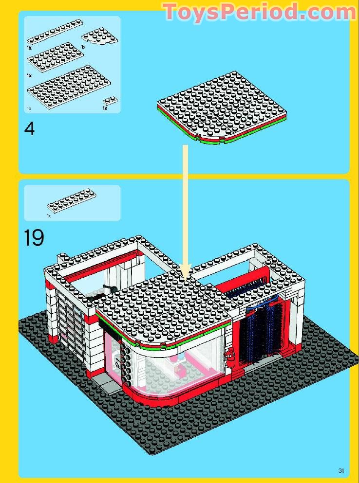 LEGO 10184 Town Plan Instructions and Parts List