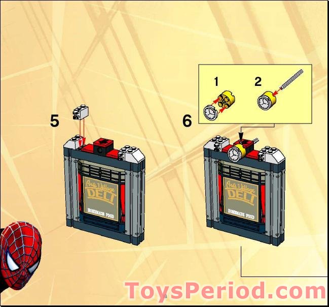 LEGO 4860 Doc Ock's Cafe Attack Instructions and Parts List