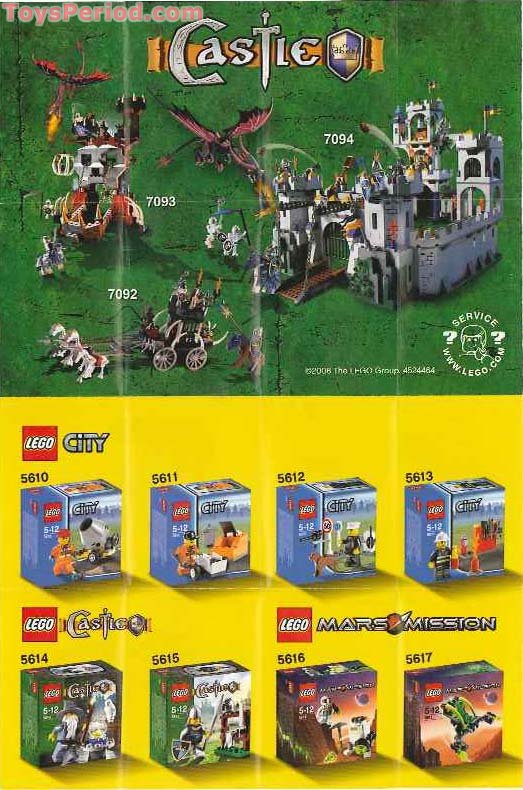 LEGO 5615 The Knight Instructions and Parts List