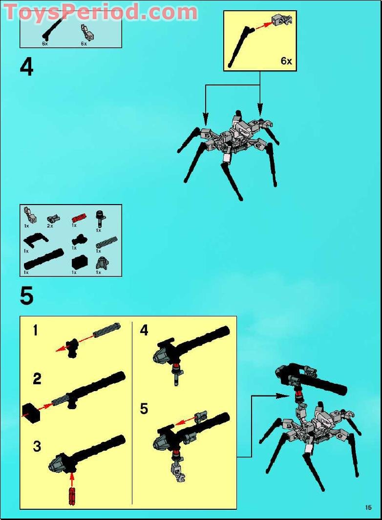 LEGO 7709 Sentai Fortress Instructions and Parts List