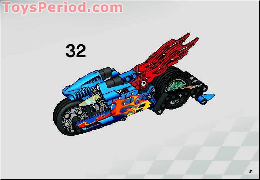LEGO 8646 Speed Slammer Bike Instructions and Parts List