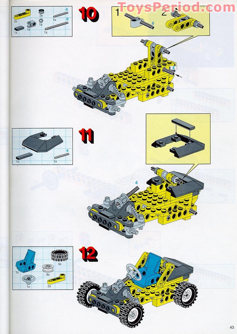 LEGO 8872 Forklift Transporter Instructions and Parts List