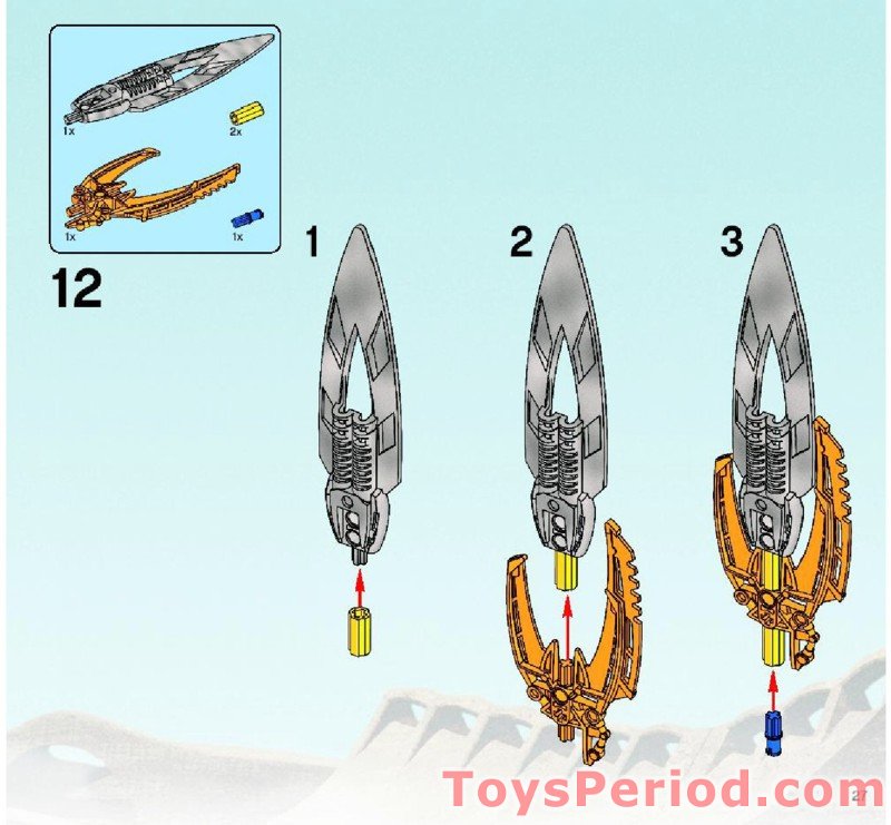LEGO 8998 Toa Mata Nui Instructions and Parts List