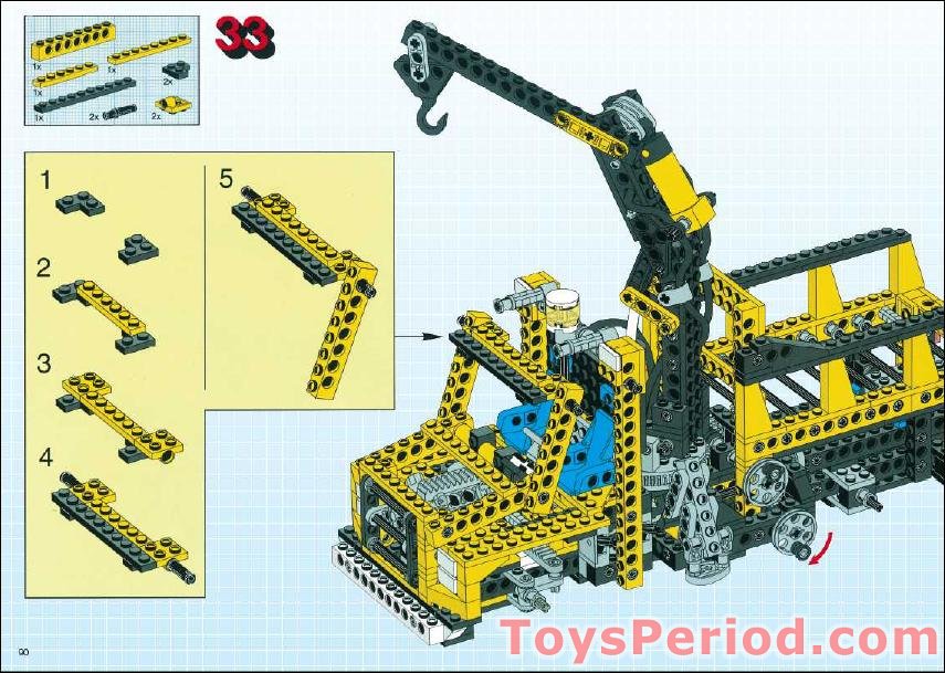 LEGO 8431 Pneumatic Crane Truck Instructions and Parts List