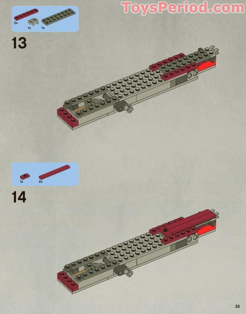 LEGO 7964 Republic Frigate Instructions and Parts List