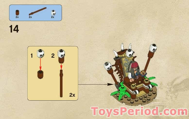 LEGO 4182 The Cannibal Escape Instructions and Parts List
