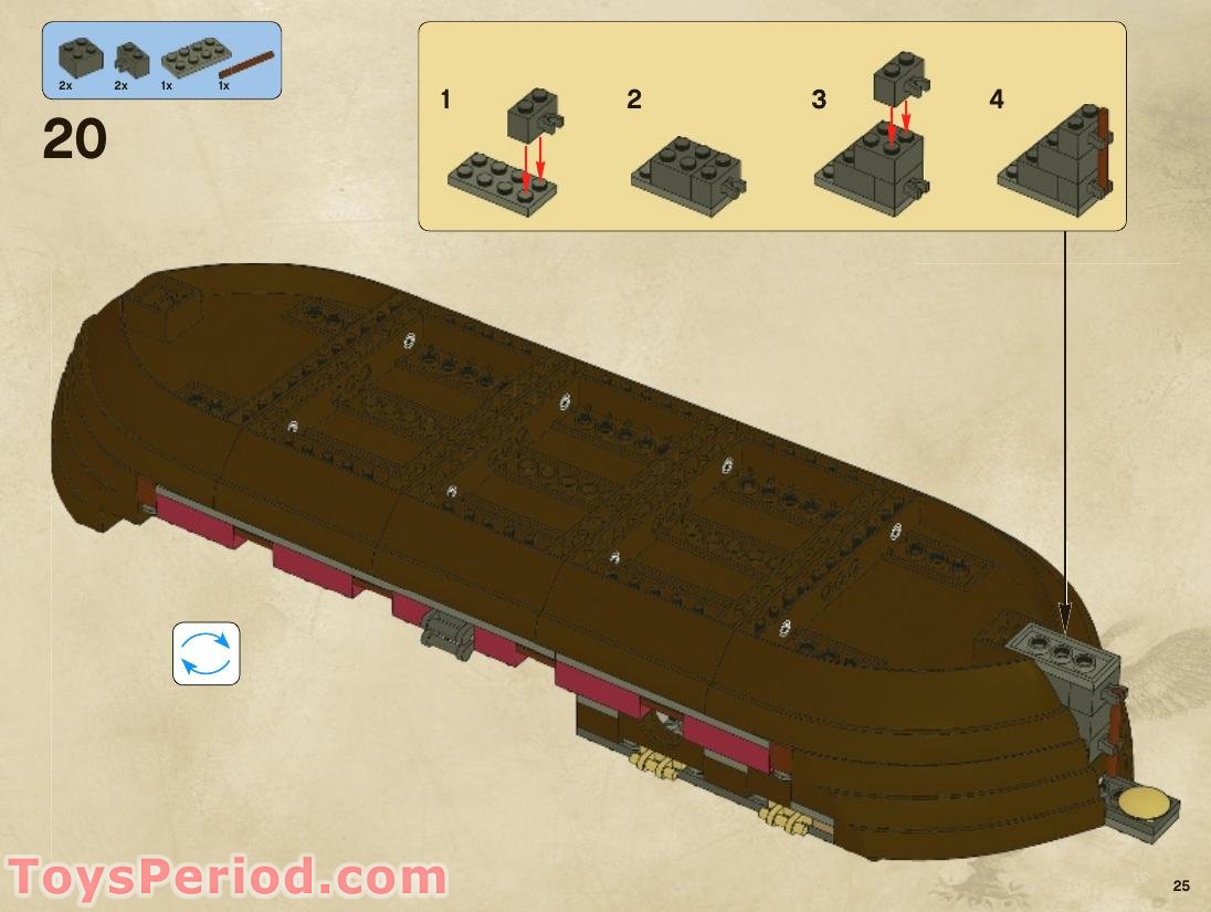 LEGO 4195 Queen Anne's Revenge Instructions and Parts List