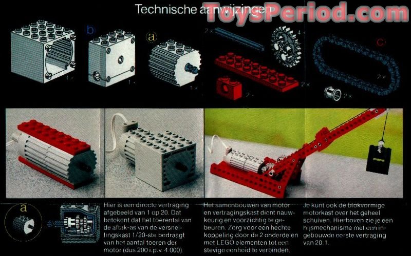 LEGO 872 Two Gear Blocks Instructions and Parts List