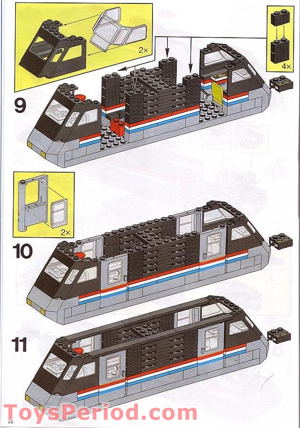 LEGO 10001 Metroliner Instructions and Parts List