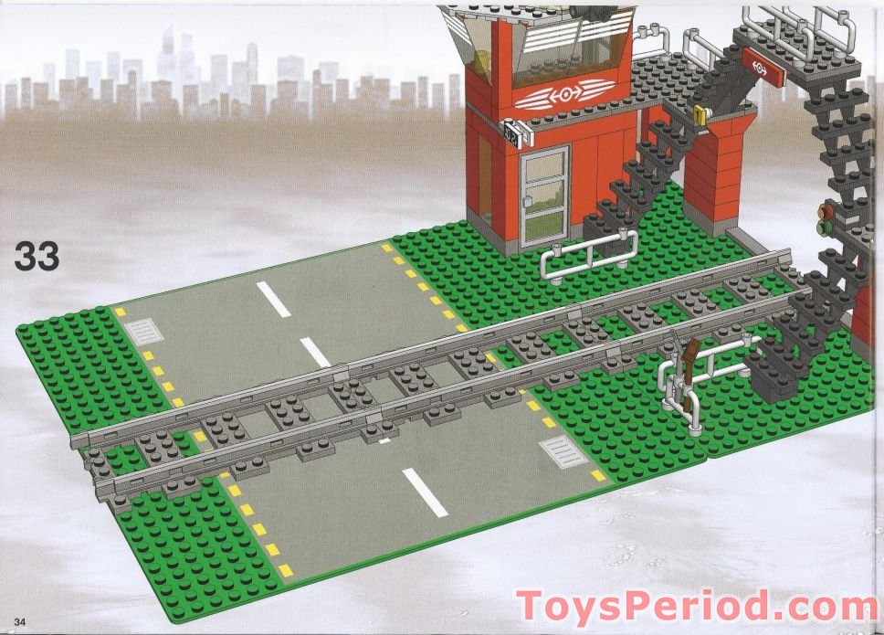 LEGO 10128 Train Level Crossing Instructions and Parts List