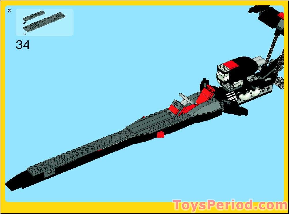 LEGO 4896 Roaring Roadster Instructions and Parts List