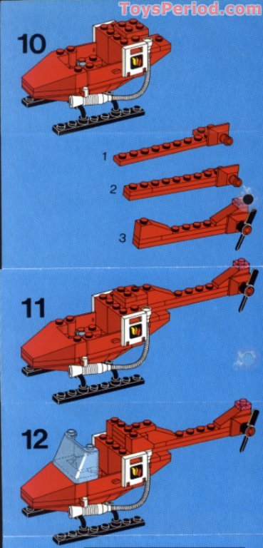 LEGO 6657 Fire Patrol Copter Instructions and Parts List
