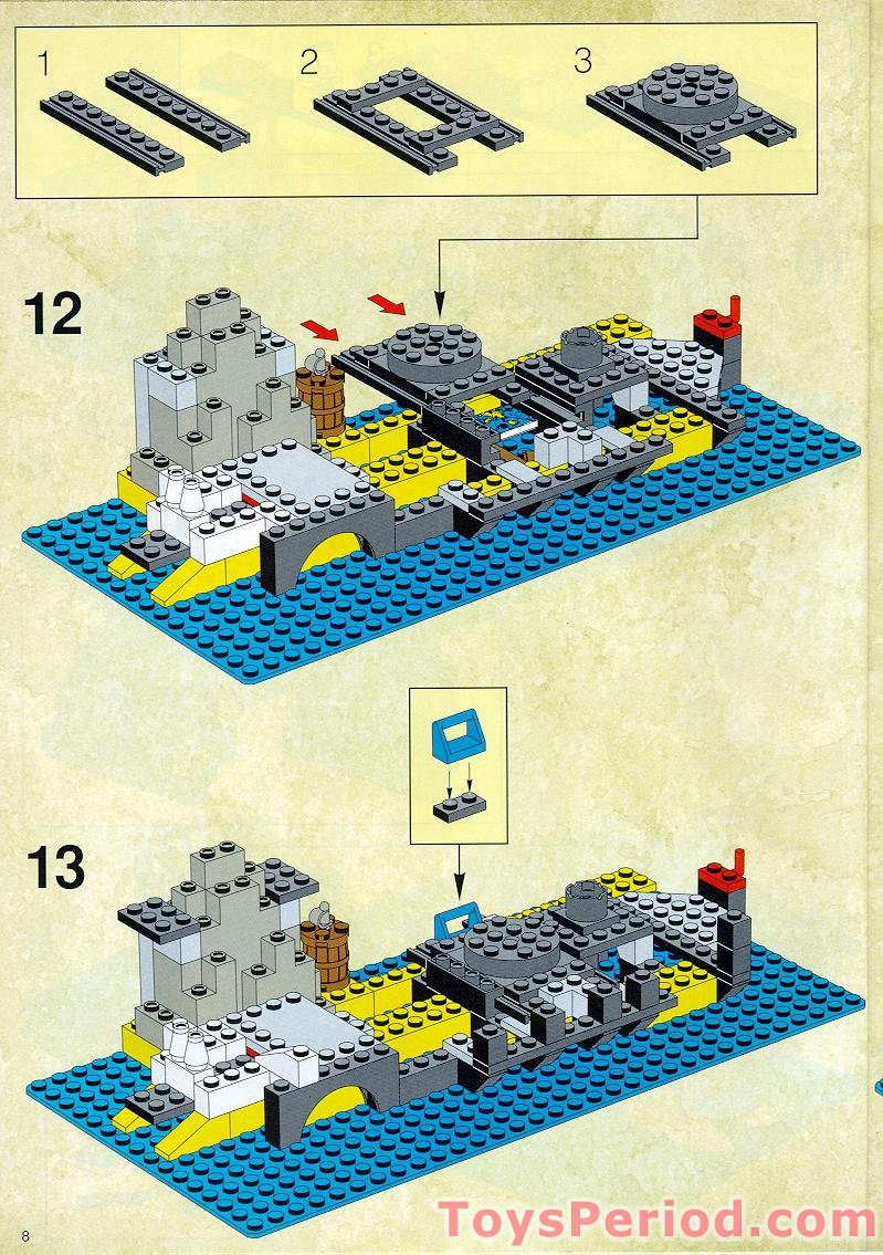 LEGO 6296 Shipwreck Island Instructions and Parts List
