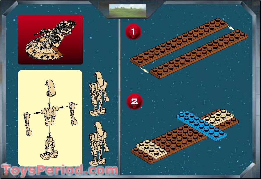 LEGO 7155 Trade Federation AAT Instructions and Parts List