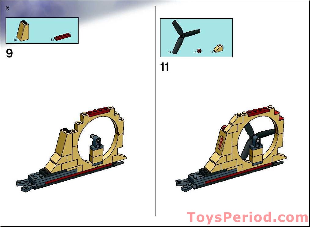 LEGO 7477 T1 Typhoon vs. T-Rex Instructions and Parts List
