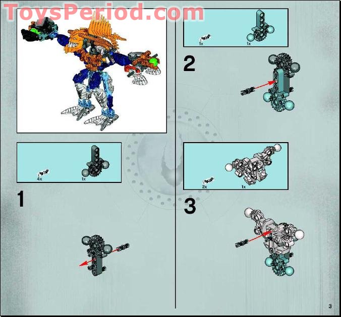 LEGO 8626 Irnakk Instructions and Parts List